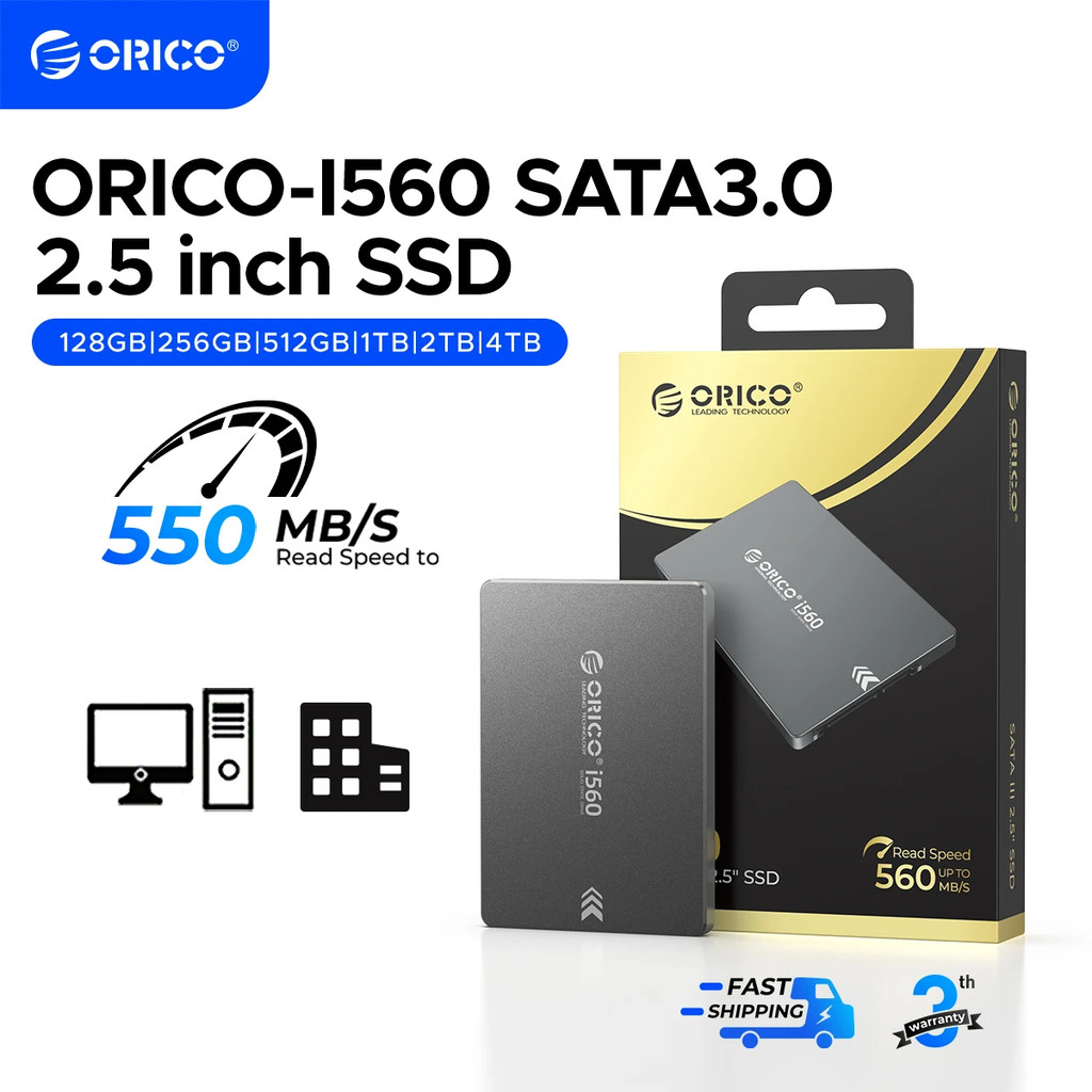 ORICO 1/2TB SATA SSD 2.5 Inch Internal Solid State Drive Aluminium Read Speed up to 550MB/s SATA ...
