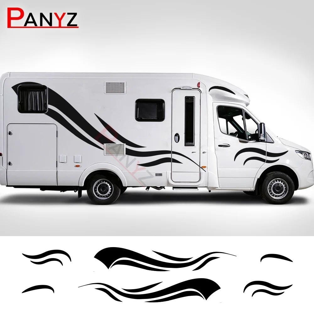 6PCS Motorhome Stripes Vinyl Stickers For Camper Van Horsebox Caravan ...