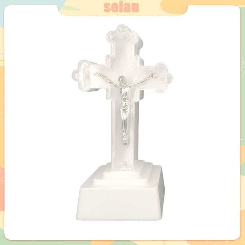 SELAN Light up Cross Decoration LED Night Lights Powered Crucifix ...