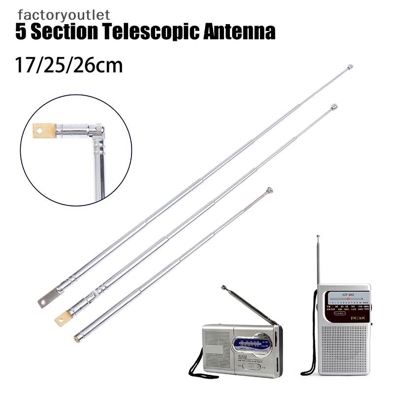 FCMY 17/25cm 5 Section Metal Full-Channel Am Fm Radio Antenna ...