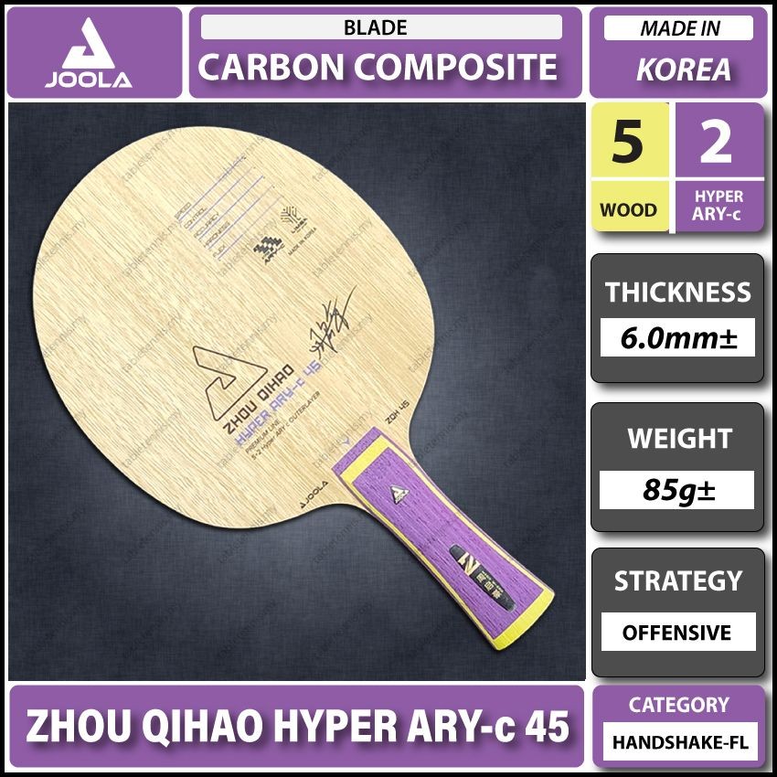 Joola Zhou QiHao ZQH Hyper Ary-C45 Carbon Composite Table Tennis Blade Paddle Bat Racket Ping ...