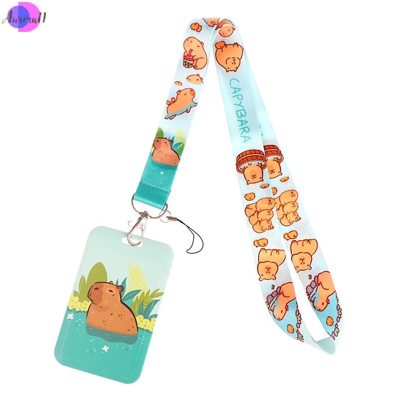 Aurora11 Cute Capybara Phone Lanyard Neck Strap ID Card Badge Holder ...