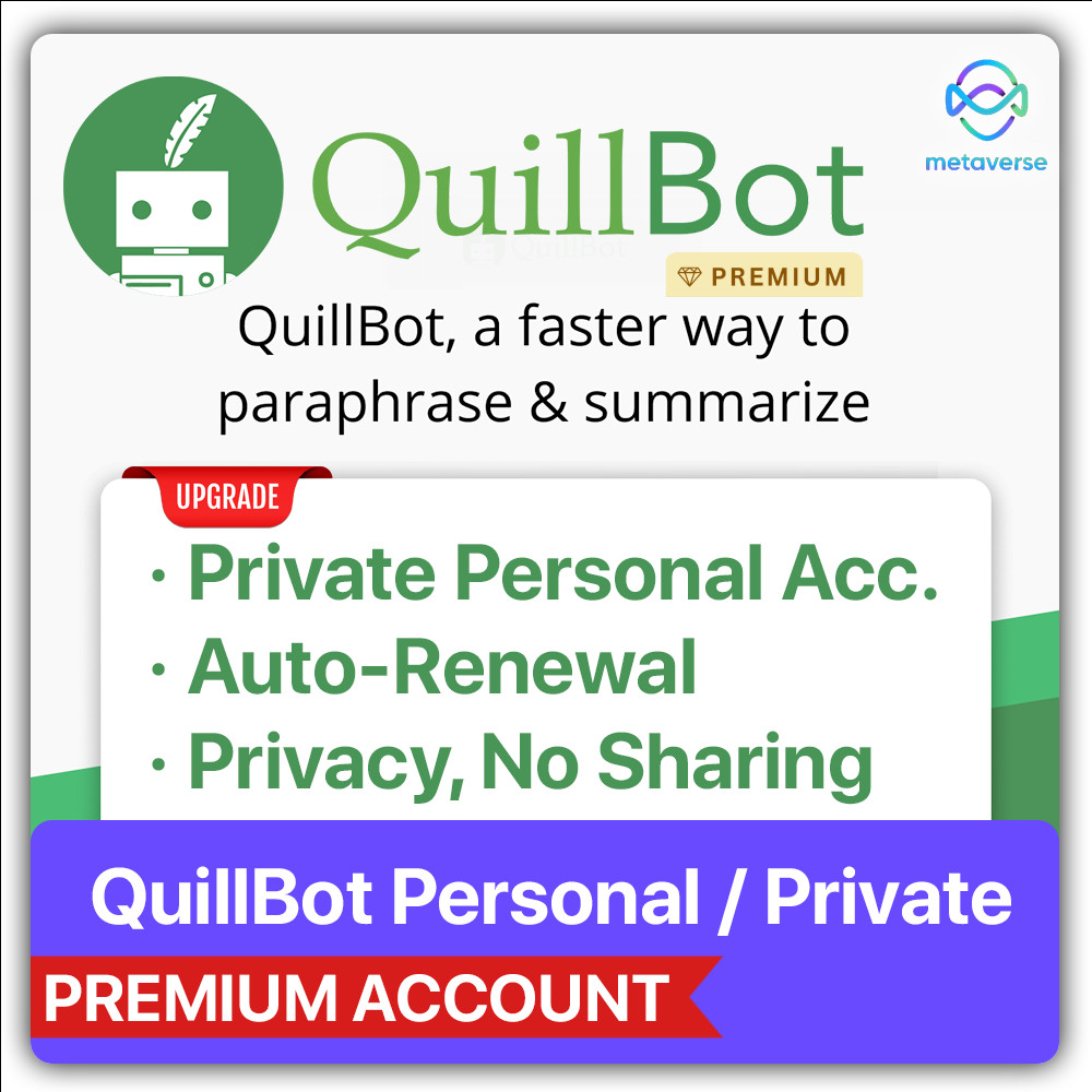 QuillBot 🔐 Private Account | 🚫 No Sharing, No Logout | 🔁 Auto-Renewal ...
