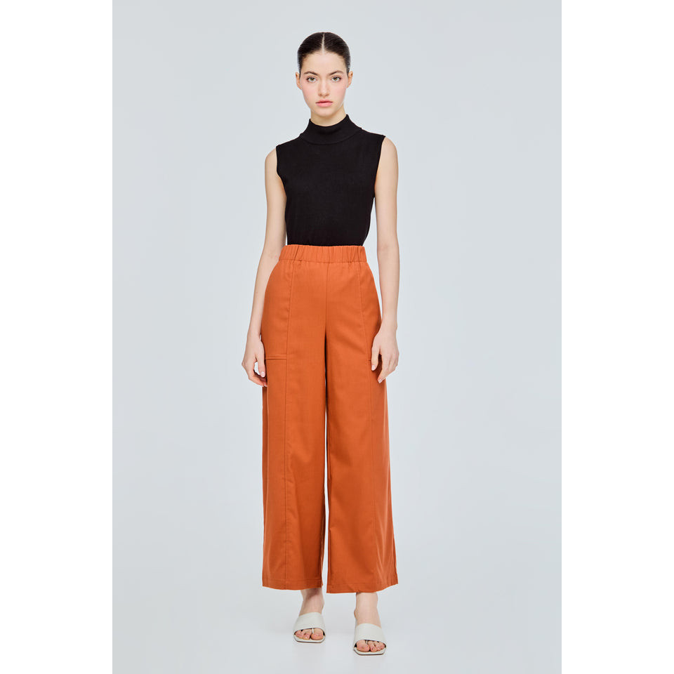 Panelled Straight Cut Pants | Shopee Malaysia