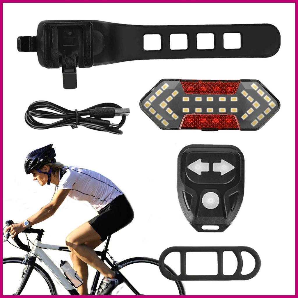 Bike Tail Light with Turn Signals Remote Control Waterproof Turn Signal ...