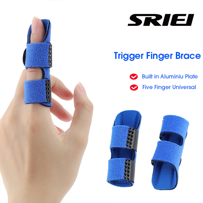SRIEI 1PC Trigger Finger Splint Brace with Aluminum Strip Finger Fixed ...