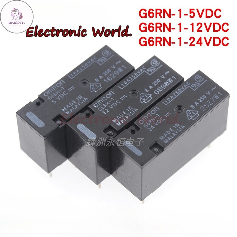 UN G6rn-1 5VDC 12VDC 24VDC Original Omron Relay DC5V 12V 24V 5 Pins 8A ...
