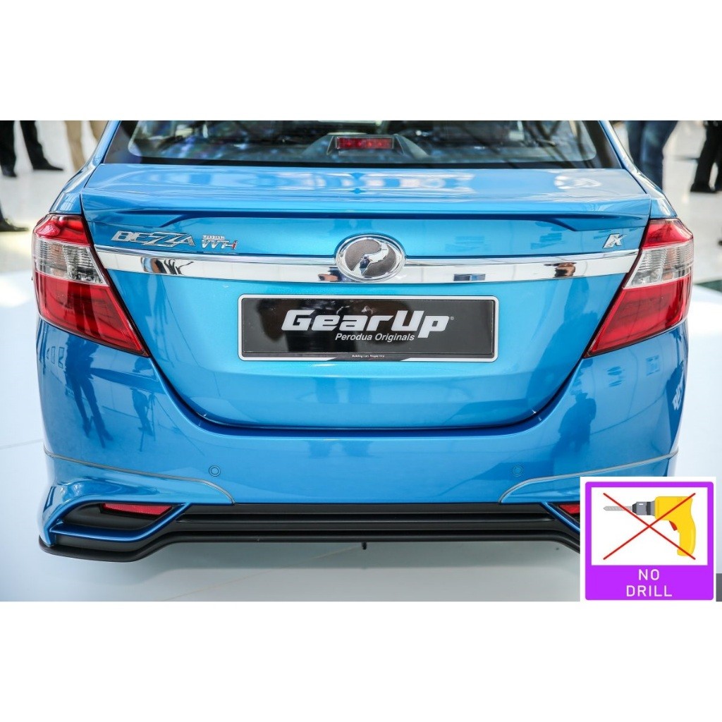 PERODUA BEZZA 2016 - 2025 GEAR UP ABS REAR SPOILER & BEZZA 68 & TRD V2 ...
