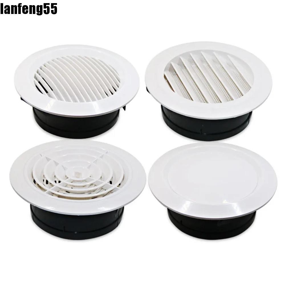 LANFENG Round Air Vent Extract Valve, 75-200mm White Air Vent Extract ...