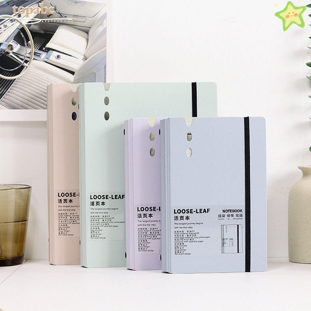 TOPABC 1Pcs Binder Notebook Shell, Stationery Supplies Pink Purple Note ...
