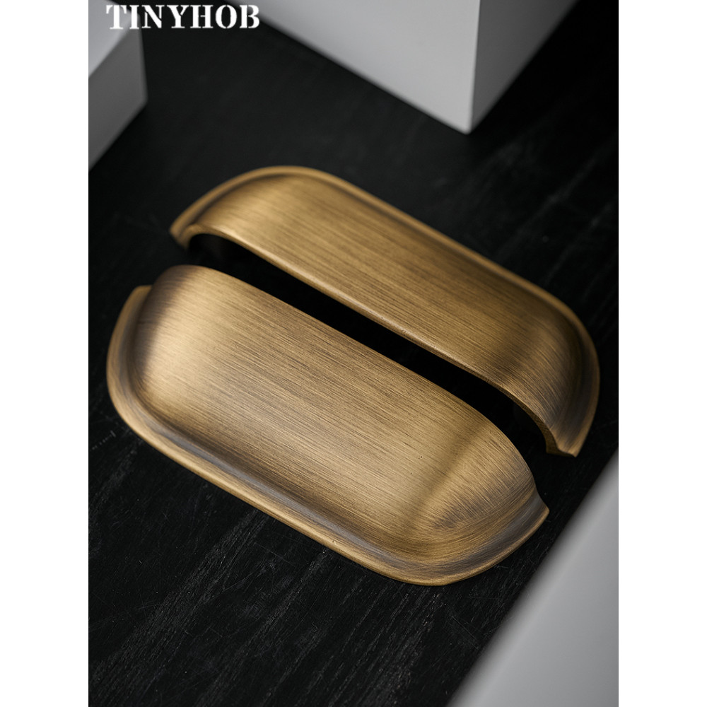 Retro Bronze Color Shell Shape Handle Kitchen Drawer Cabinet Door ...