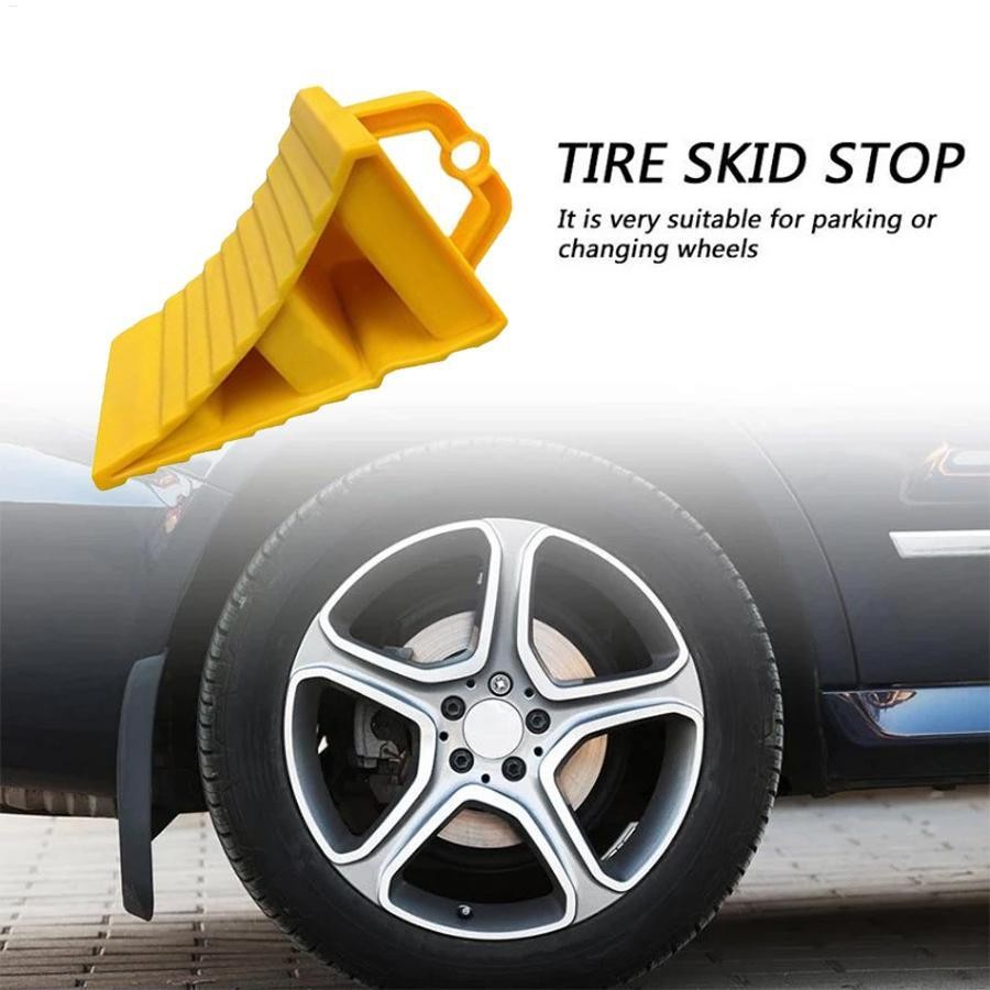 Universal Heavy Duty Car Wheel Chock ABS Plastic Parking Stopper ...