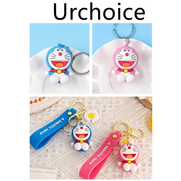 [READY STOCK] Doraemon Keychain Pendant with Flower Cute Cartoon ...