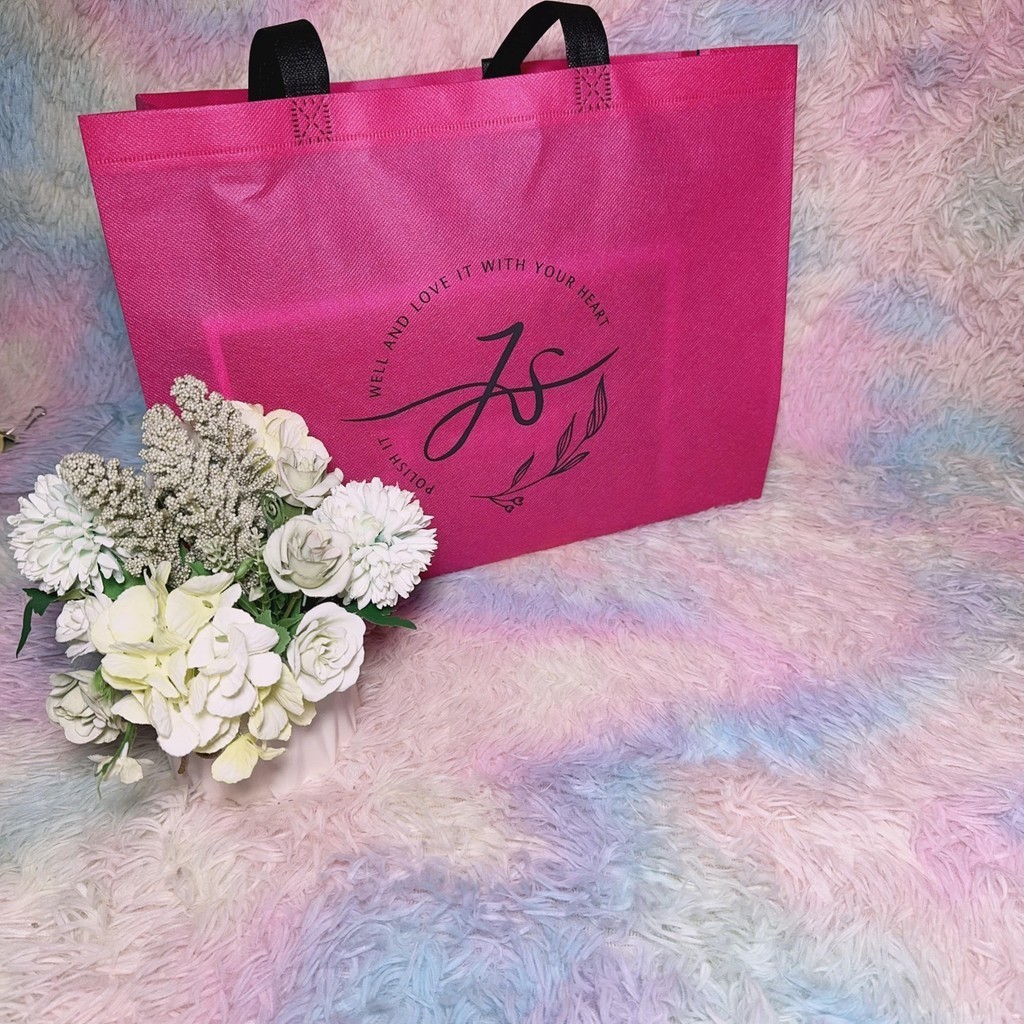 js ecobag shopping bag nonwovens size 40*30*10 | Shopee Malaysia