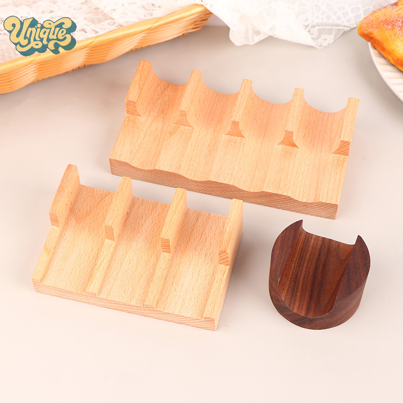 (Unique) 1Pc Japanese Sushi Rack Taco Snack Food Holder Wood Plate ...