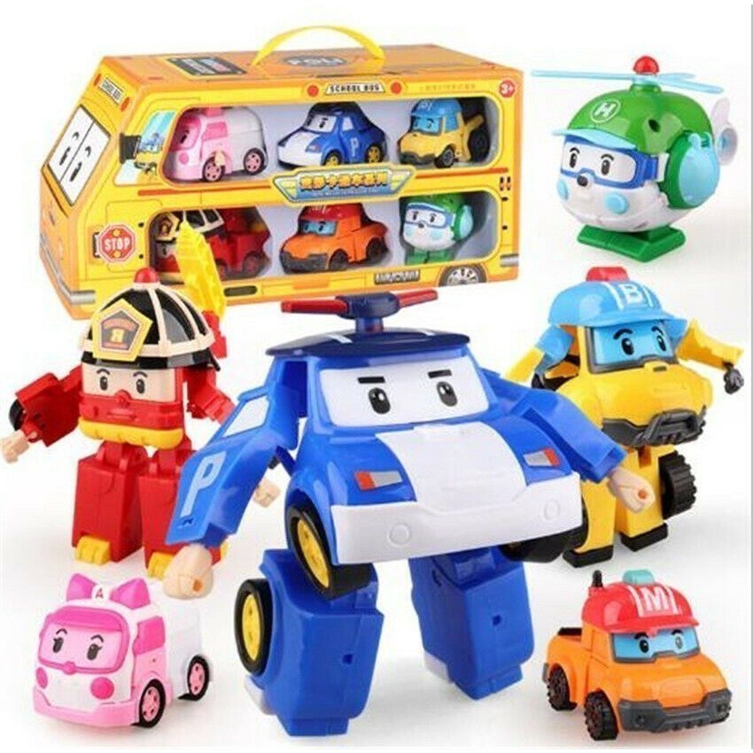 Poli Transforming Robot Toys, Tramsformable Action Figure Toy, Rescue ...