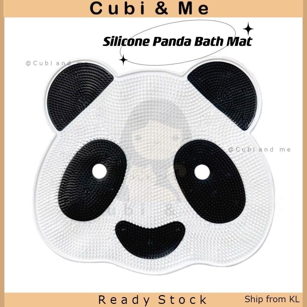 C&M Panda Silicone Massage Pad Bathroom Anti Slip Bathing Back Rubbing ...