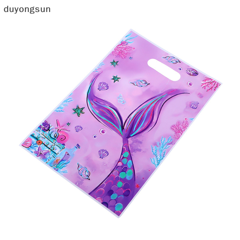 (duyongsun) 10/50Pcs Mermaid Plastic Goodie Bags Mermaid Tail Candy ...