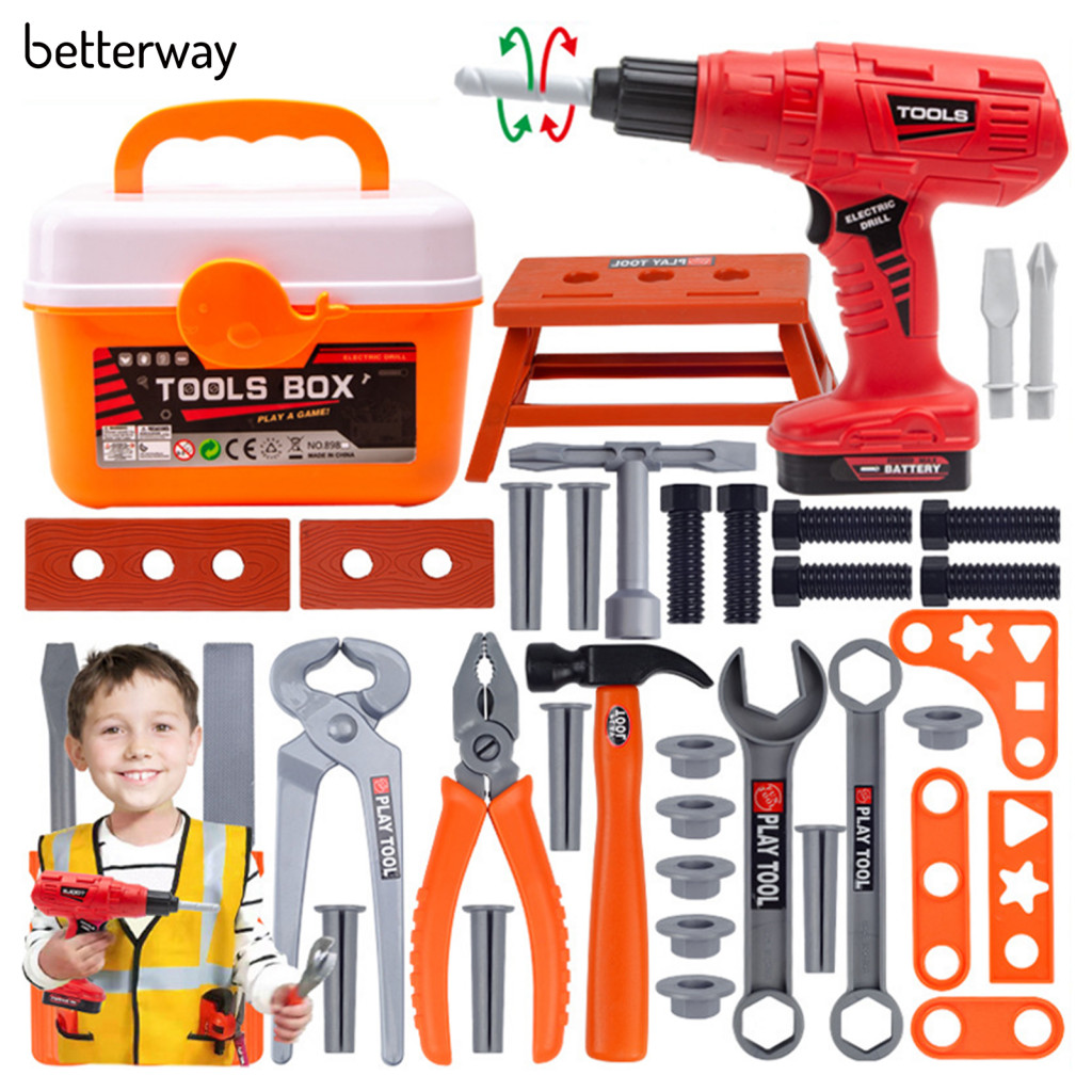 Betterway Electric Powered Toy Drill Set Electric Drill Toy Set Kids ...