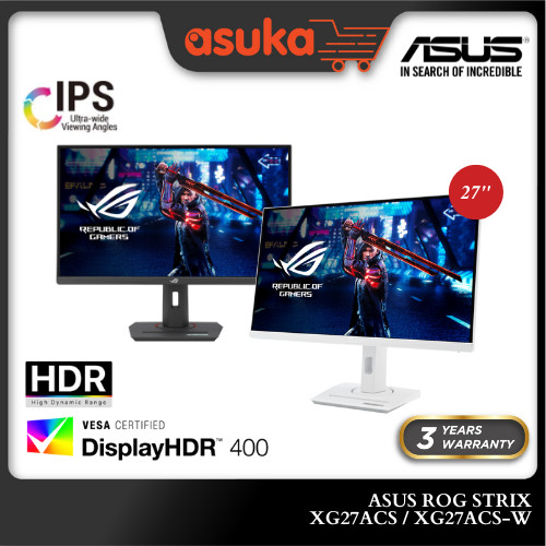 Asus ROG Strix XG27ACS / XG27ACS-W 27" Fast IPS 180Hz 1ms 2K HDR400 ...