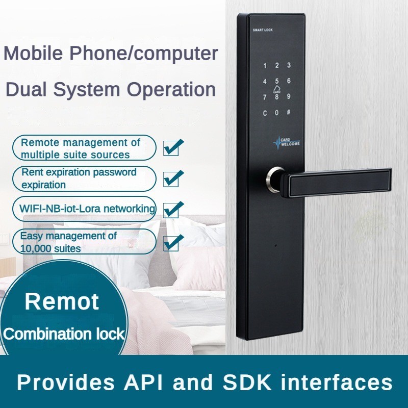Smart Handle Door Lock Household Fingerprint Digital Lock Biometric ...