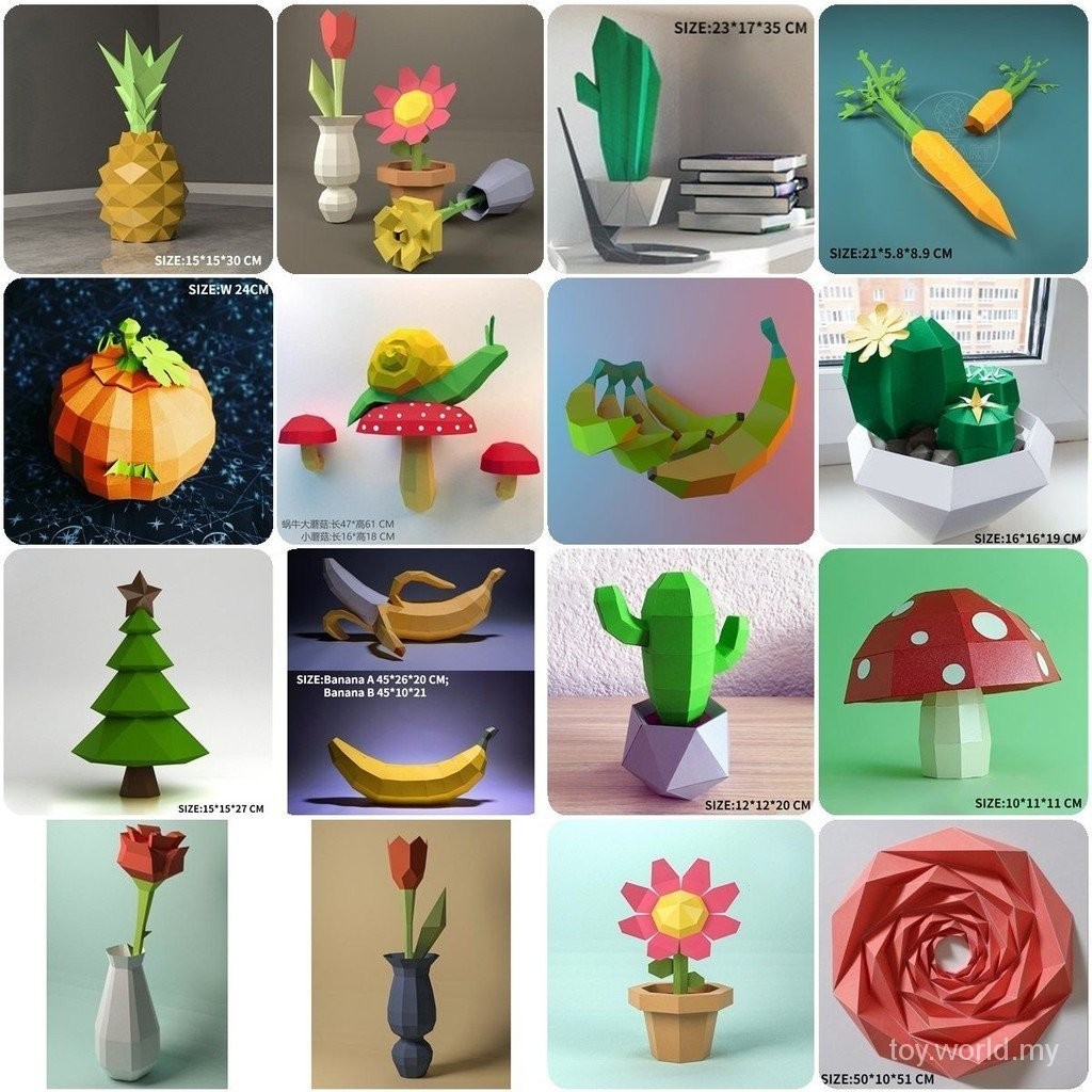 DIY Papercraft Art 3D Creative Paper Three-Dimensional Paper Model ...