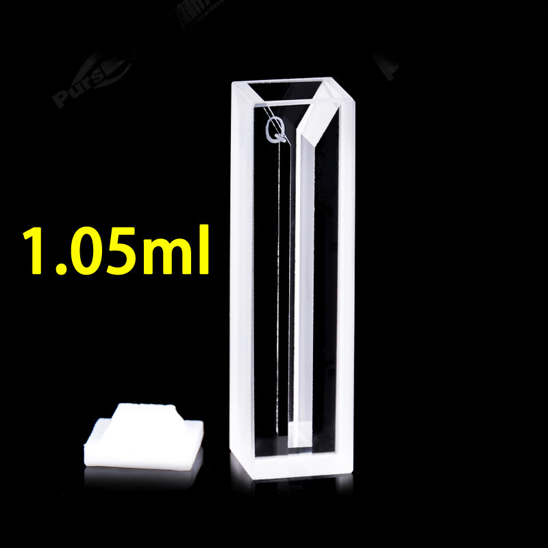 1.05ml Glass/JGS1 Quartz Micro-Volume Cuvette, Two-Way Light Path, 3mm ...