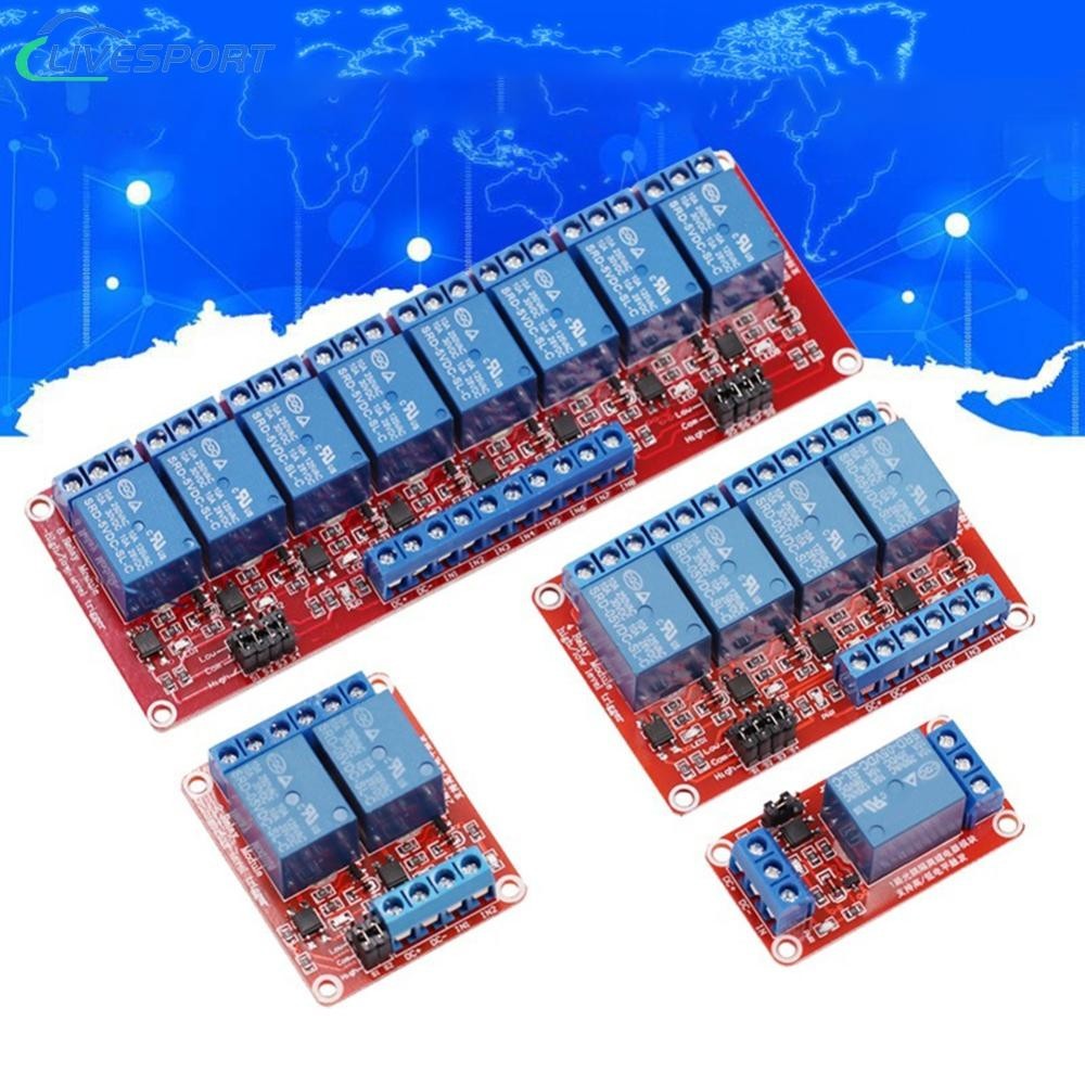 {Ready stock} 1/2/4/8 Channel Relay Module with Optocoupler 5V 12V 24V Relay Module Board ...