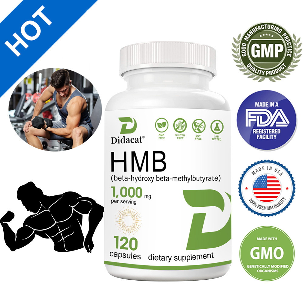 HMB Supplement, 1000 mg Per Serving, 120 Capsules | Supports Muscle ...