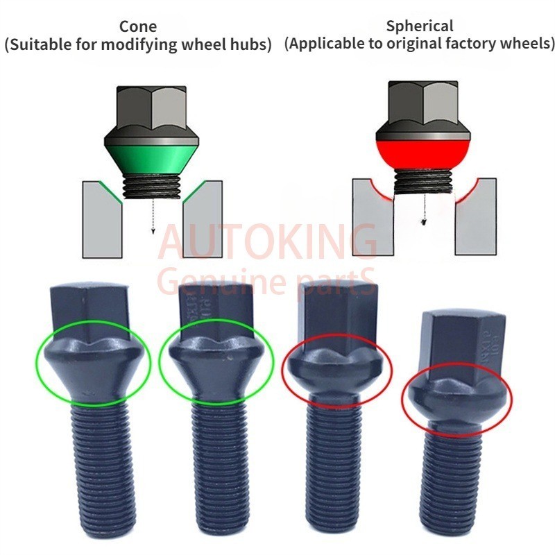 M12x1.5 Black Car Tire Wheel Locking Lug Bolt Nut Steel For BMW X3 X5 ...