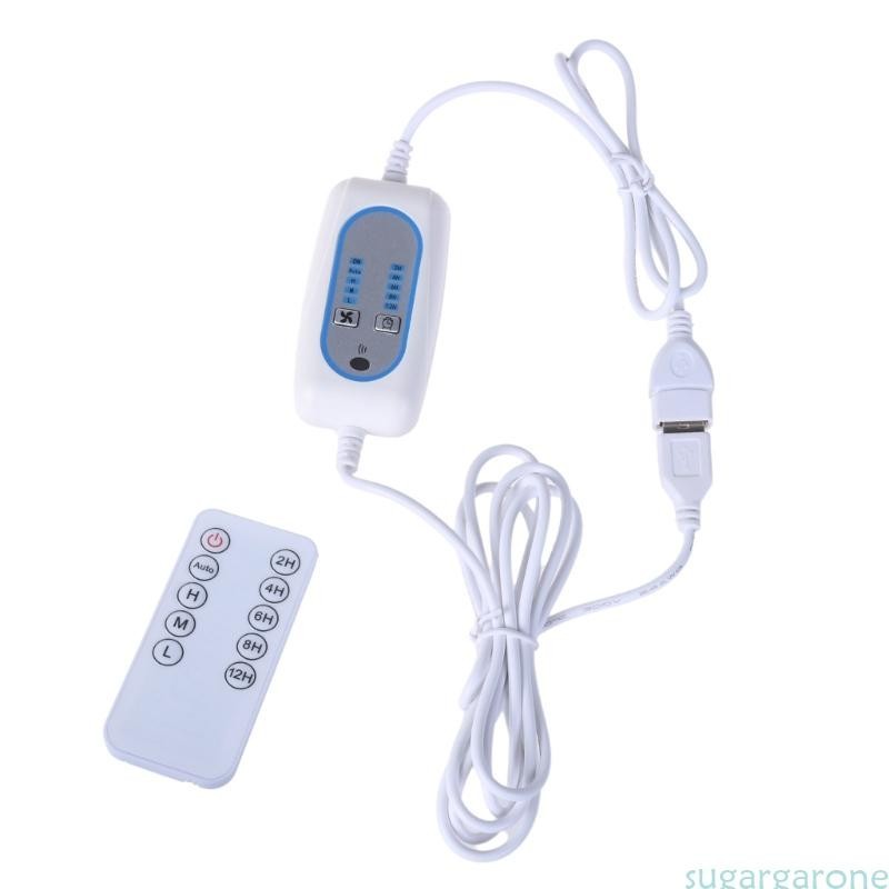 Sugar USB Remote Control Timing Cable 2-12 Hours Timing 4 Speed Adjust ...