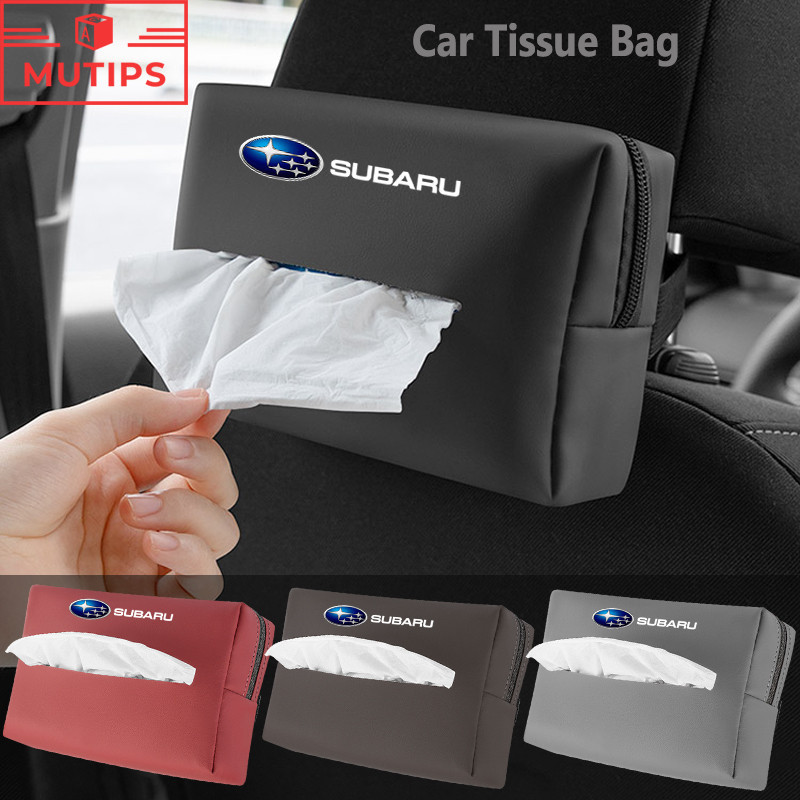 Subaru Car Seat Back Leather Tissue Box Holder Auto Sun Visor Tissue ...