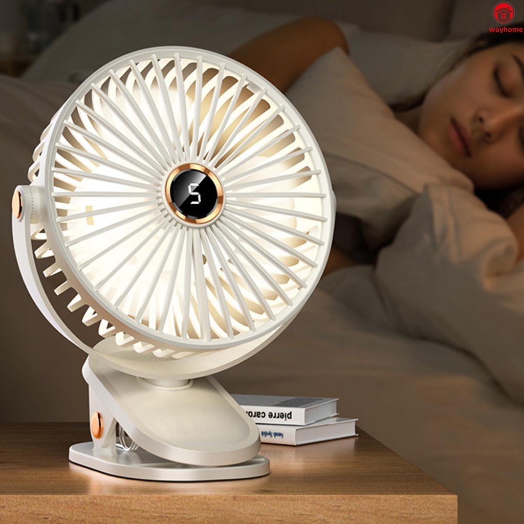 Portable Cooling Table Fan with Clip Rechargeable Camping Travel Fan ...