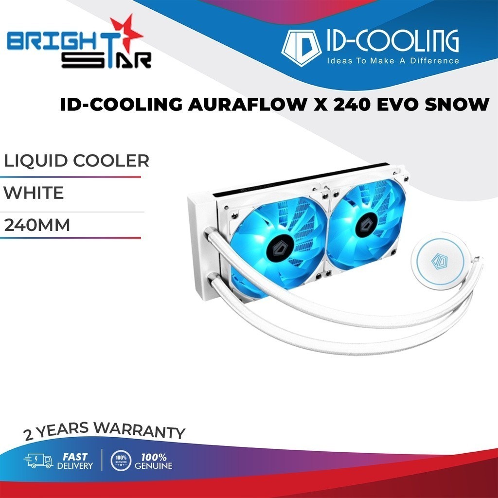 ID-COOLING AURAFLOW X 240 EVO SNOW WHITE Liquid Cooler | Shopee Malaysia