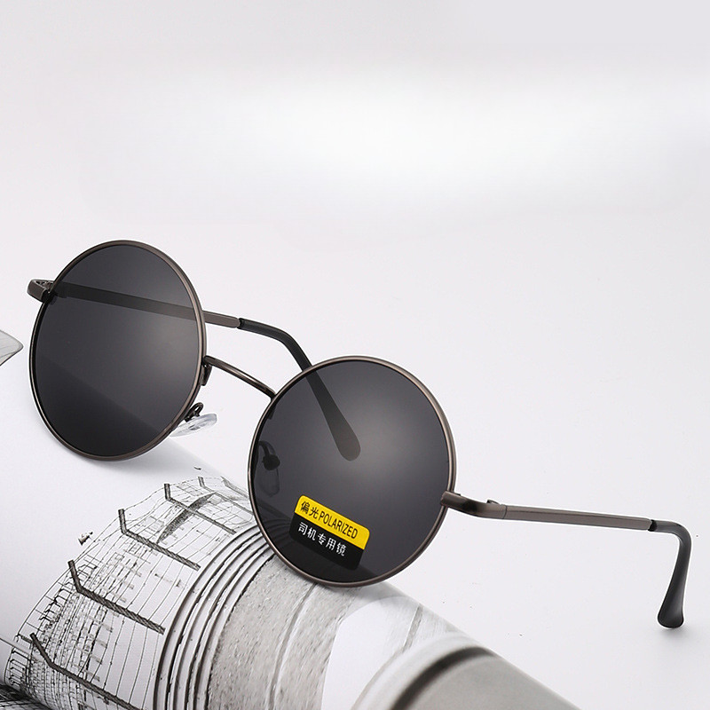 Round retro sunglasses, fashionable men's sunglasses, sunglasses ...