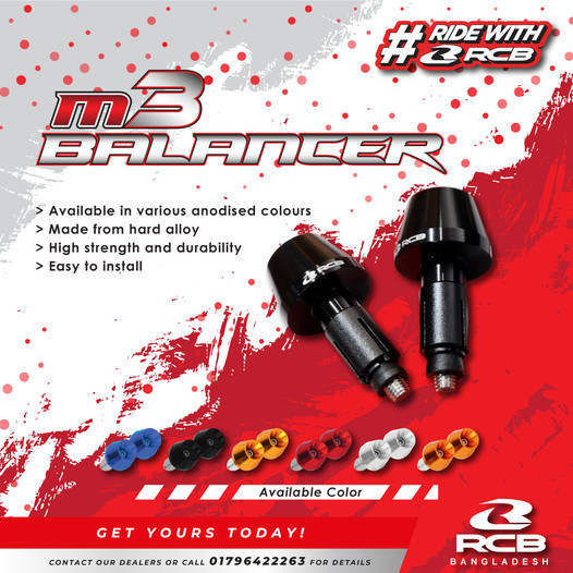 RCB M3 HANDLE BALANCER 66gram END BAR ALLOY MODEL V1 V2 V3 V4 V5 V6 ...