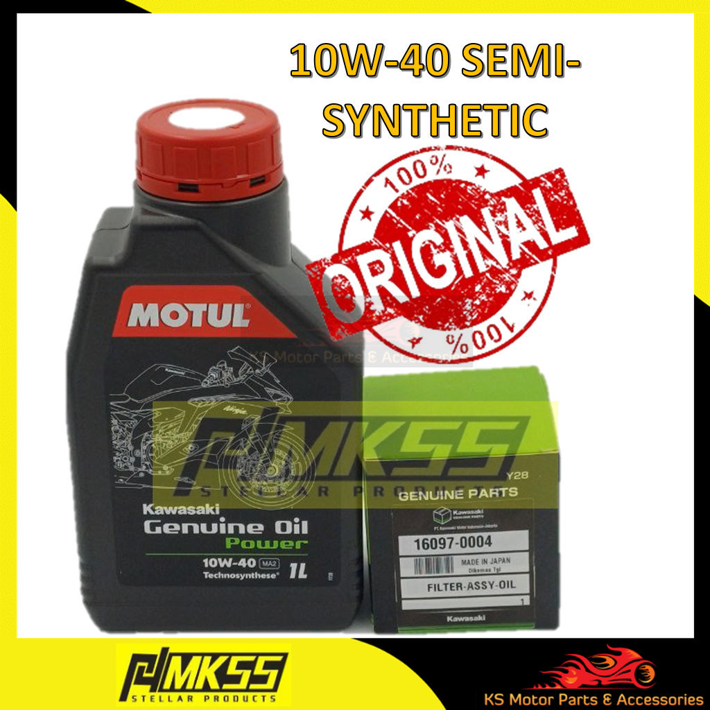 MOTUL Kawasaki Genuine Oil Ultimate 10W-40 SEMI Synthetic 4-Stroke ...