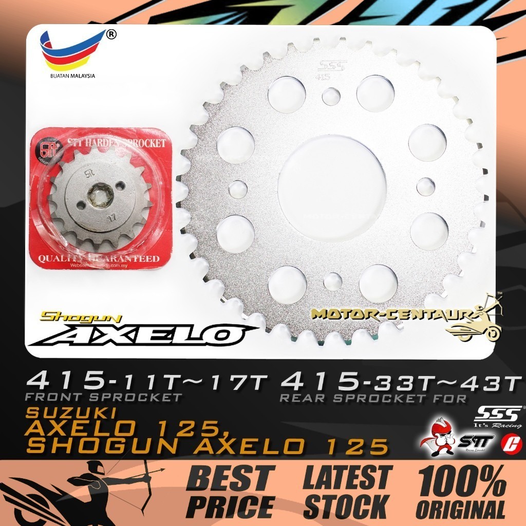 GEGANCU DEPAN & BELAKANG SSS / CU / STT FRONT & REAR SPROCKET 415 FOR ...