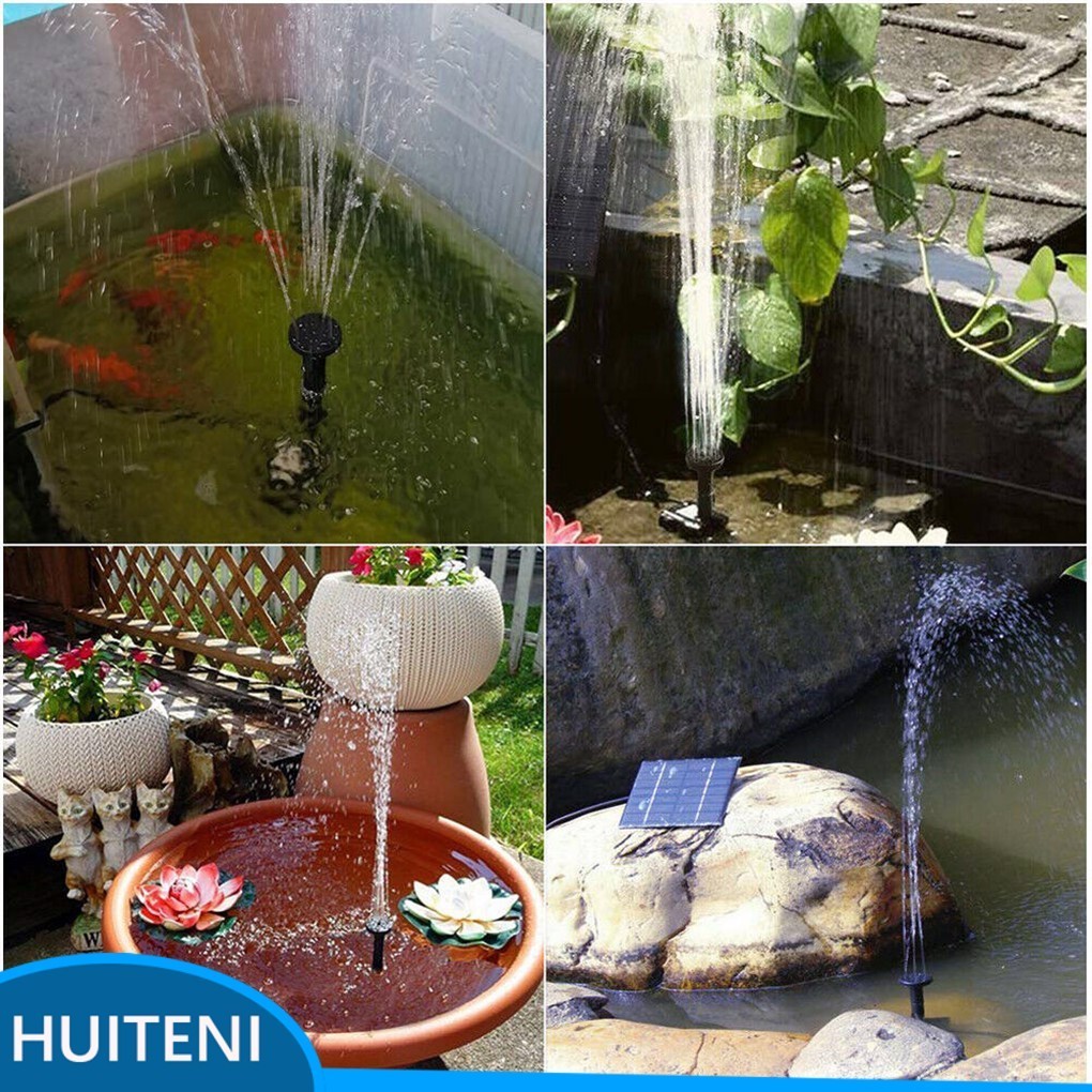 1/2 Solar Powered Water Fountain Pool Pond Fast Water Sprinkler Sprayer ...