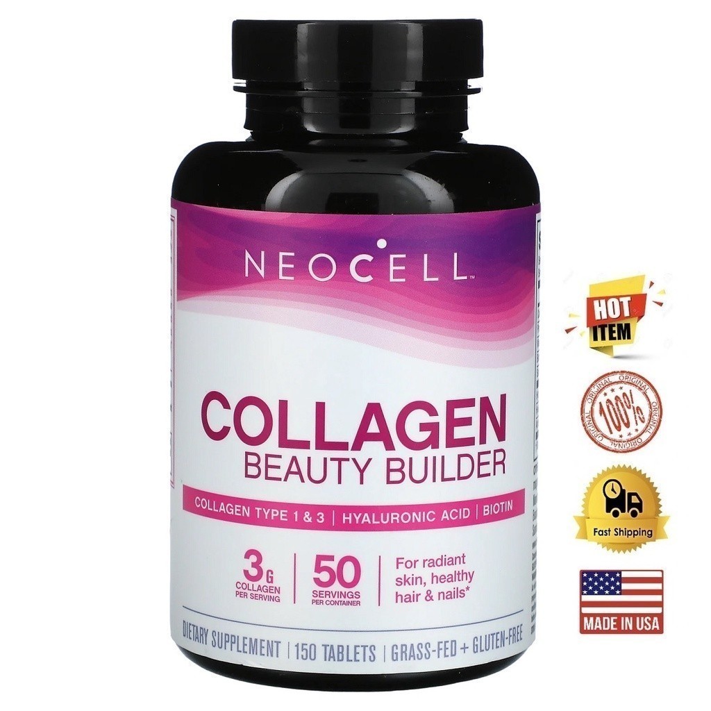 Neocell, Collagen Beauty Builder, Radiant + Hydrated Skin, 150 Tablets ...