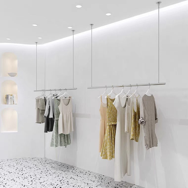 Clothing Store Display Rack Ceiling Rack Hanging Women's Clothes Hanger ...