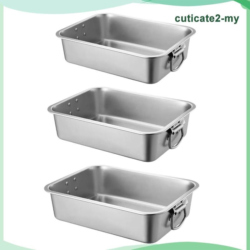 [CuticateddMY] Stainless Steel Cats Litter Basin High Sided Kitten ...
