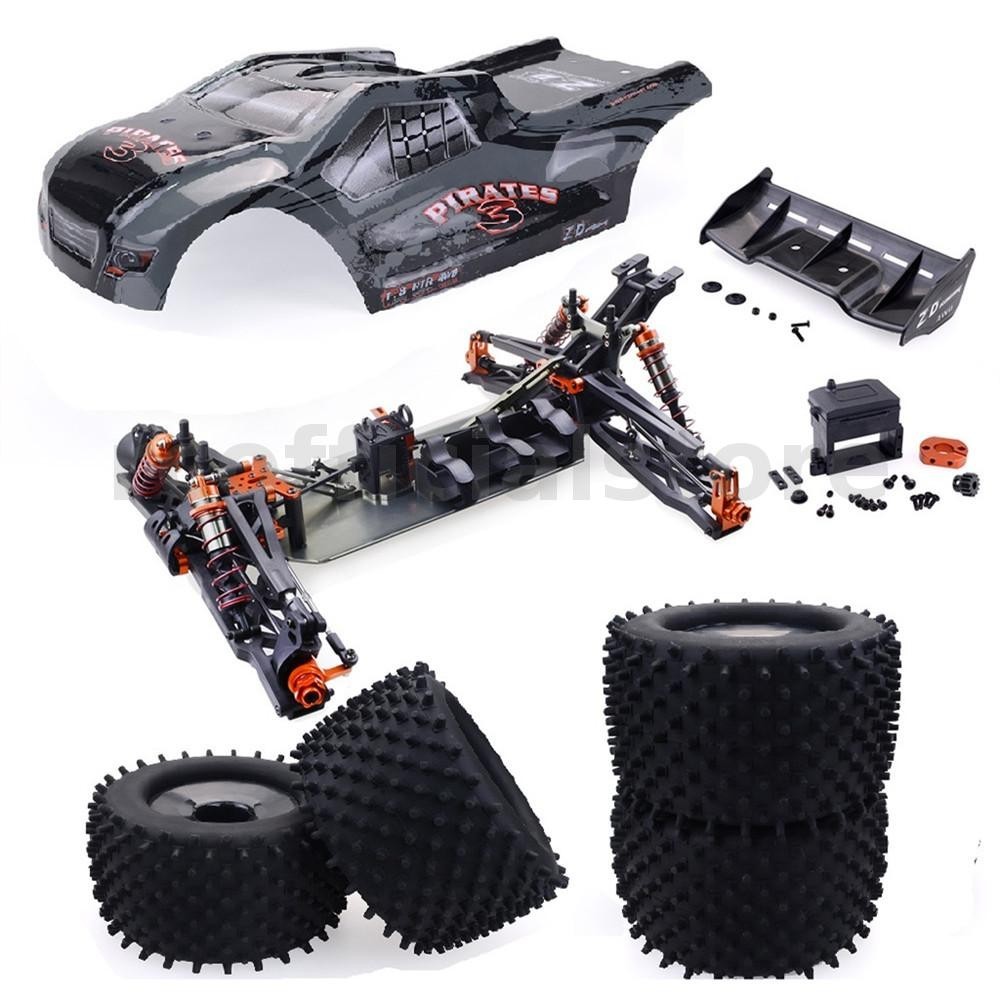 ZD Racing 9021 V3 1/8 4WD 80km/h Brushless RC Car Frame Kit without ...