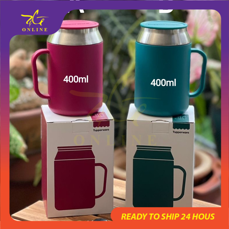 Tupperware 400ml Insulated Mug Red Maroon Grey Purple Turquoise Hot ...