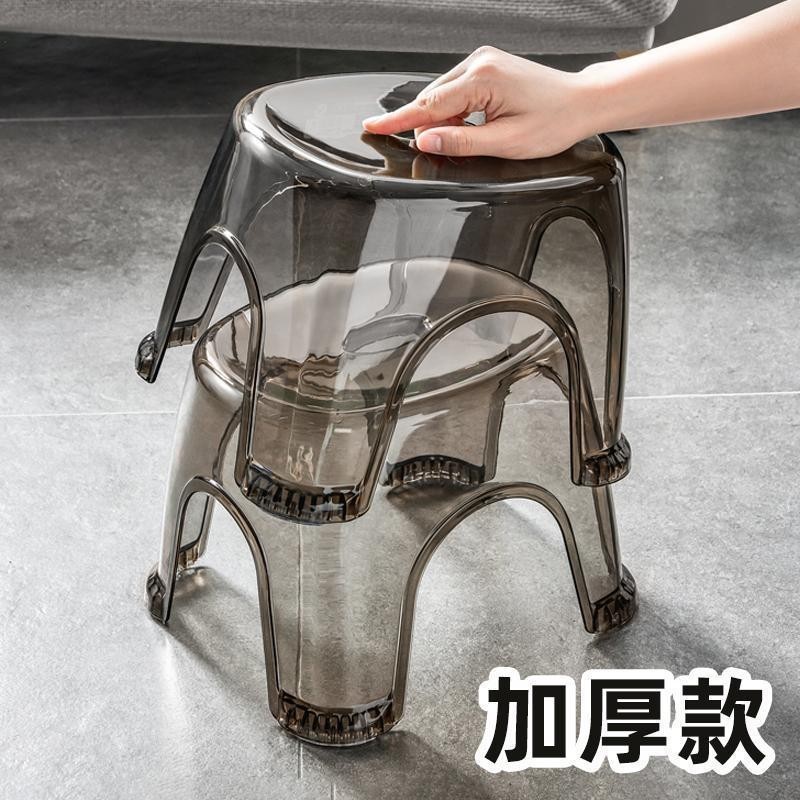 Non-Slip Acrylic Transparent Stool Household Low Stool Living Room ...