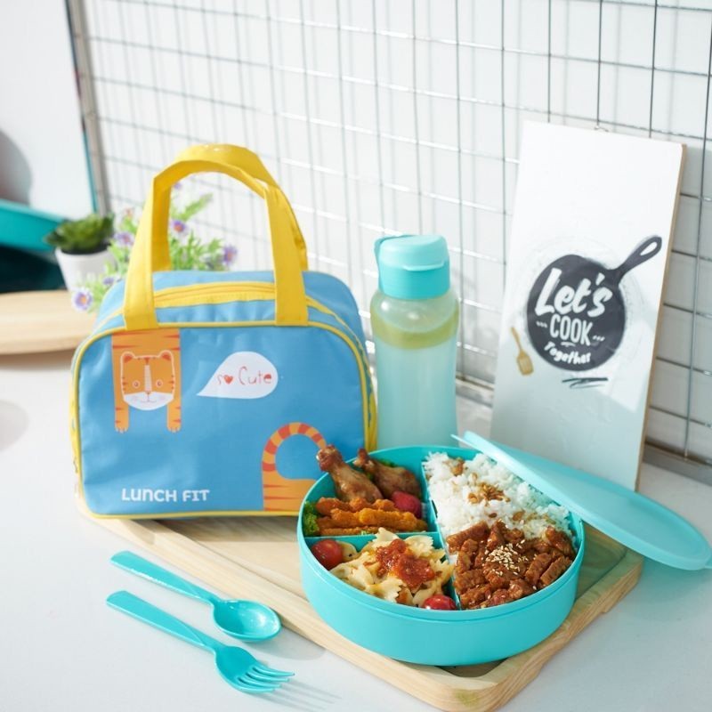 WOOMII CHIARA LUNCH / ANTI-SPILL LUNCH BOX ROUND SHAPE LUNCH FIT / CAT ...
