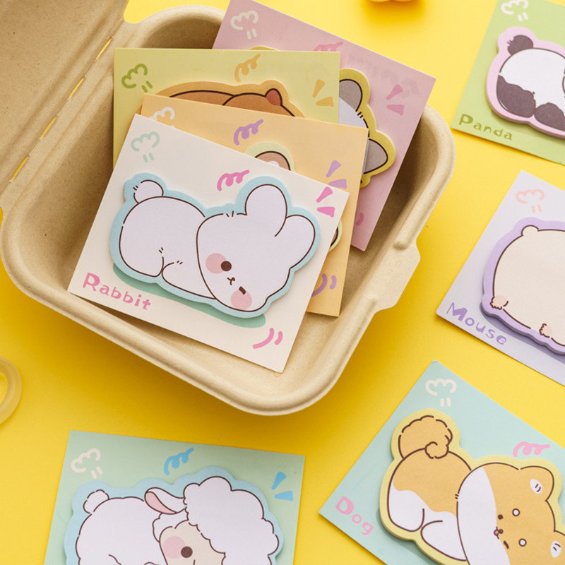30 Sheets Cute Cartoon Sticky Notes Set with Adhesive Paper and ...