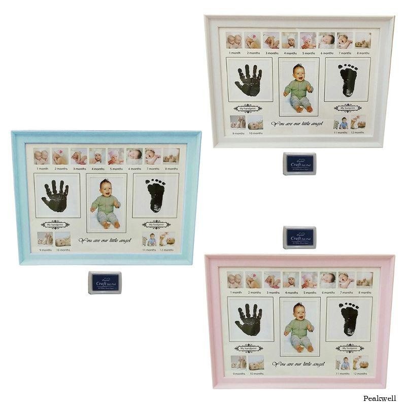 Peak Newborn Baby Handprint Frame or Footprint Ink Pad Inkless Mess ...