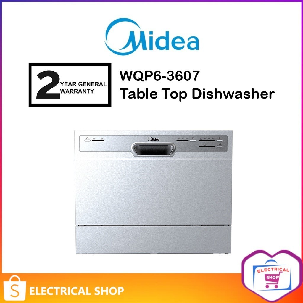 Midea Table Top Dishwasher WQP6-3607 / WQP63607 With 6 Place Settings ...