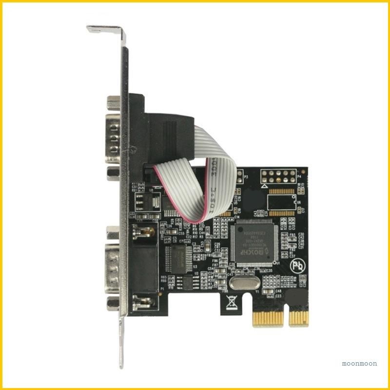 MOOMMY Serial Card PCIE Serial RS232 2 Port Extension Adapter Card ...